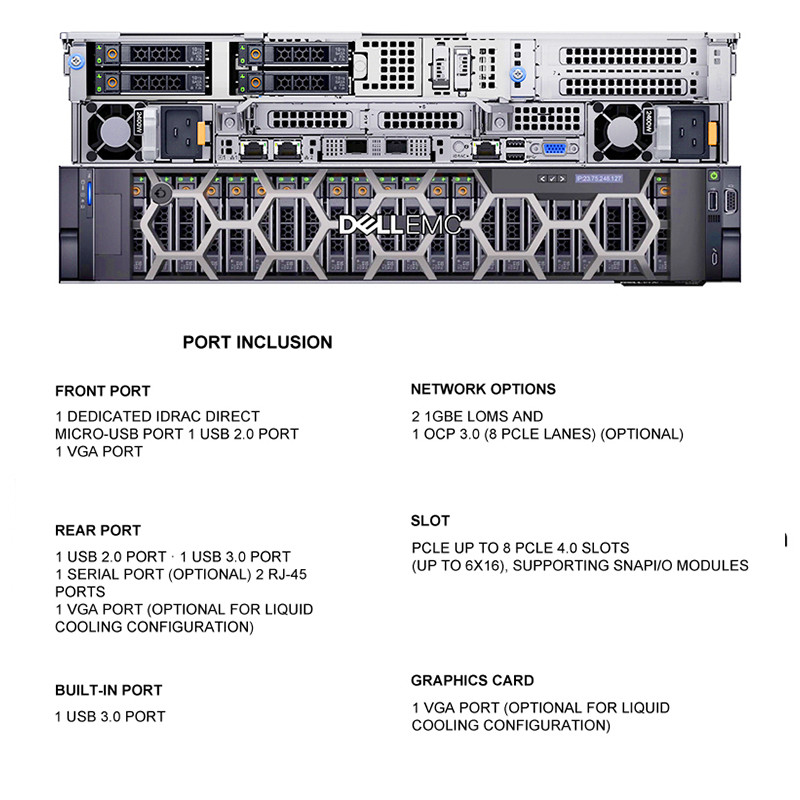 Custom 2u Poweredge R750 Dell GPU Server Cabinet Rack Server