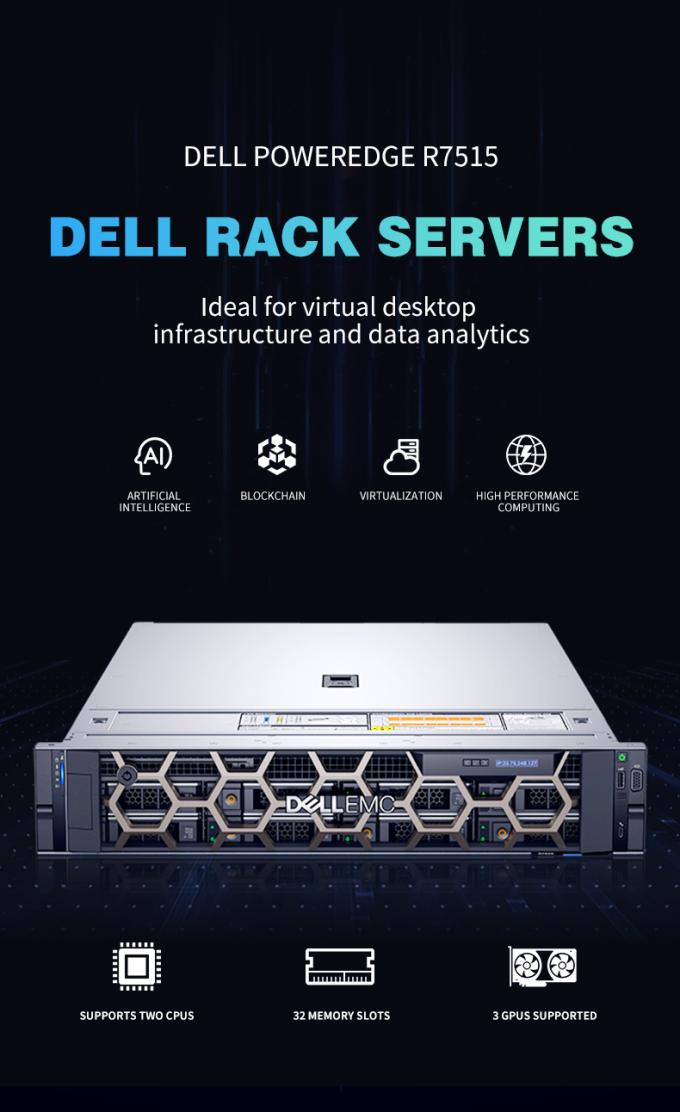 Original R7515 2U rack Intel Xeon 6238 Poweredge R7515 server