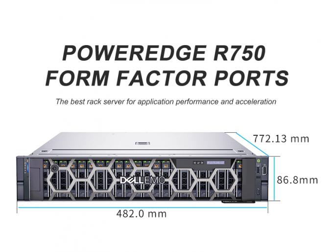 Custom 2u Poweredge R750 Dell GPU Server Cabinet Rack Server